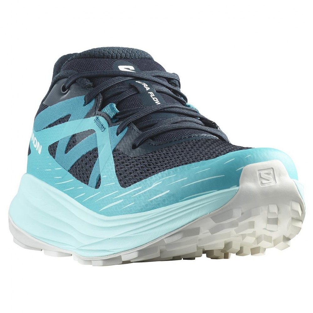 ΠΑΠΟΥΤΣΙΑ ΓΥΝΑΙΚΕΙΑ SALOMON ULTRA FLOW - CARBON/PEACOCK BLUE/WHITE ...