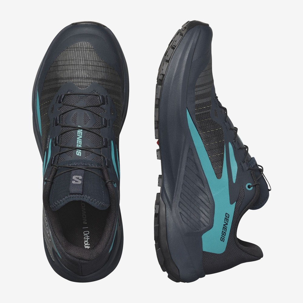 ΠΑΠΟΥΤΣΙΑ SALOMON GENESIS - ΜΑΥΡΟ/ΜΠΛΕ - Shoes - Footwear - CLOTHING ...